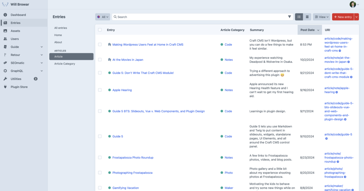 Will Browar | Making WordPress Users Feel at Home with Craft CMS